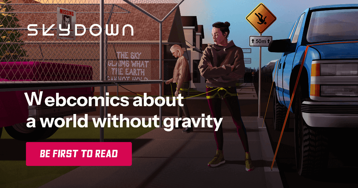 A webcomic about Earth without gravity | Skydown